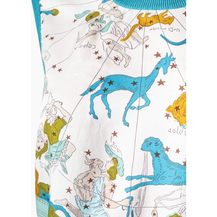 Hermès Silk Set – Sleeveless Top & Long Skirt